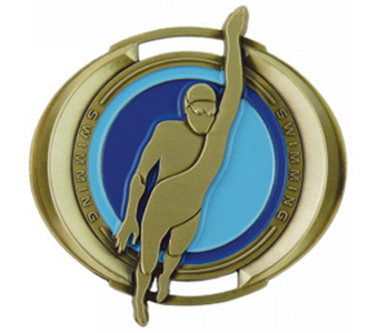 Hasty Awards 3" Halo Custom Swimming Medals - Swimming Equipment and Gear