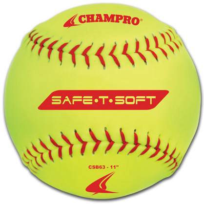 Champro Safe-T-Soft Yellow Softballs (EACH) - Baseball Equipment & Gear