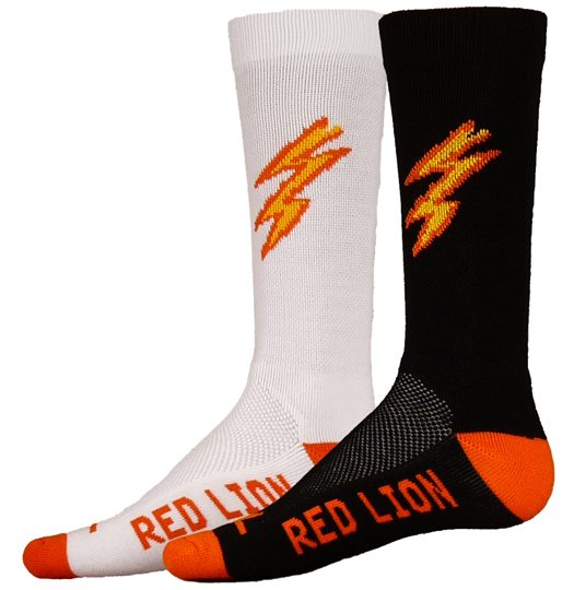 Red Lion Charge Lightning Bolt Crew Socks - CO - Closeout Sale - Soccer ...
