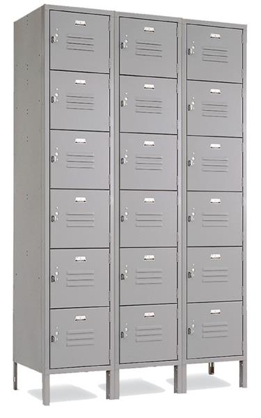 Vanguard Steel 6 Tier, 3 Wide Gym Lockers - Playground Equipment and Gear