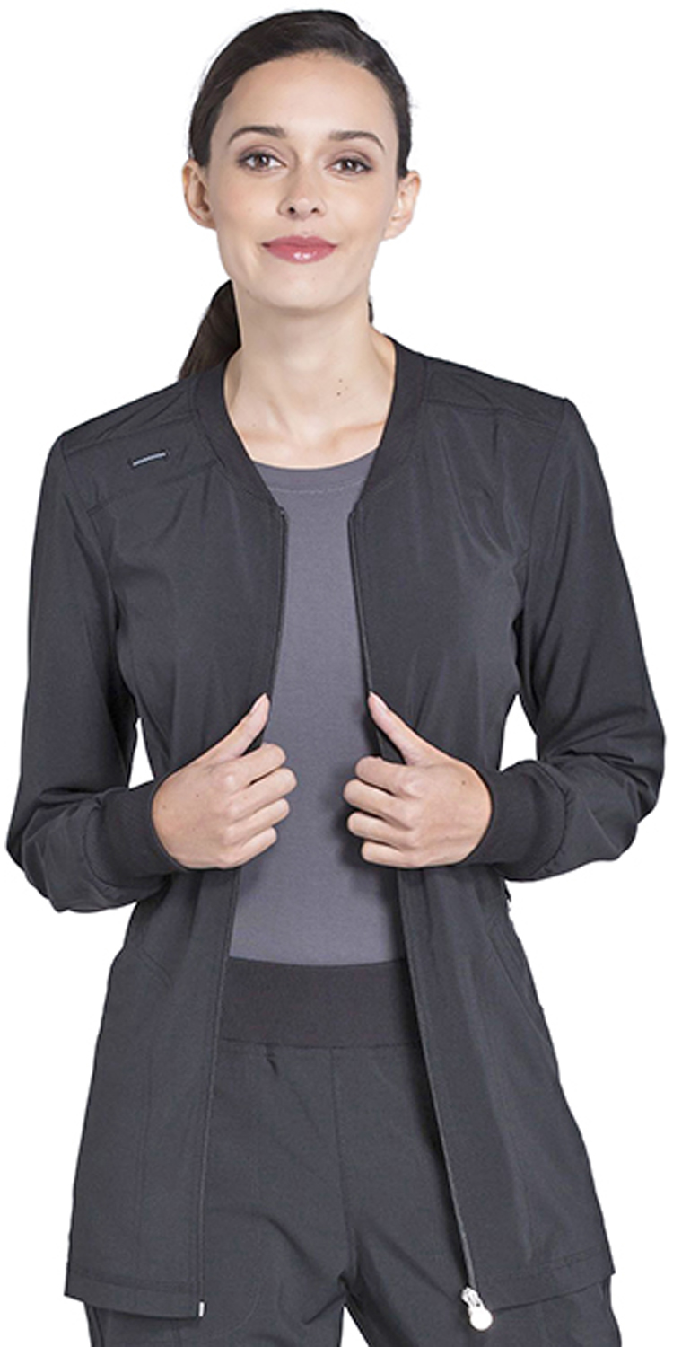 E128640 Cherokee Infinity Womens Zip Front Warm-Up Jacket