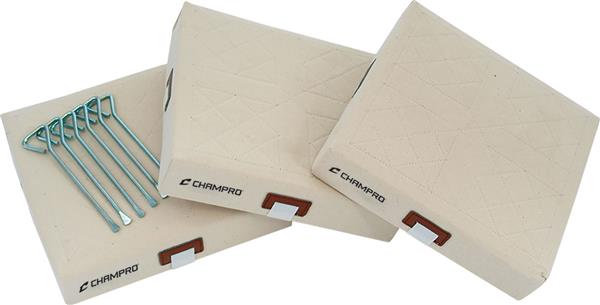 Champro Canvas Quilted Bases (Set of 3) - Baseball Equipment & Gear