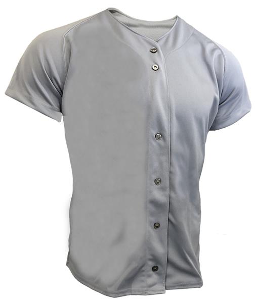 Womens Small (GREY) Full-ButtonTapered Waist Softball Jersey - CO ...