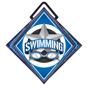 Hasty Excel 3" Blue Medal Custom All -Star Swim Mylar - Swimming ...