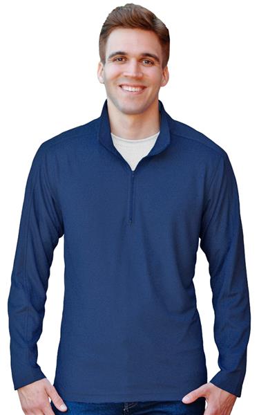 Blue Generation Mens Solid Zip Pullover - Soccer Equipment and Gear
