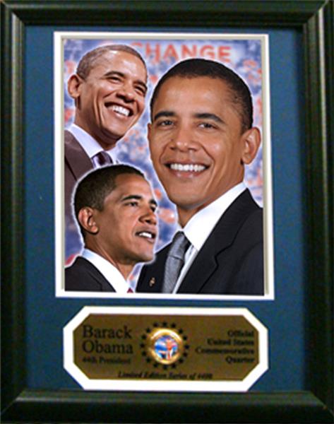 Encore Brandz Barack Obama Photograph Deluxe Frame - Soccer Equipment ...
