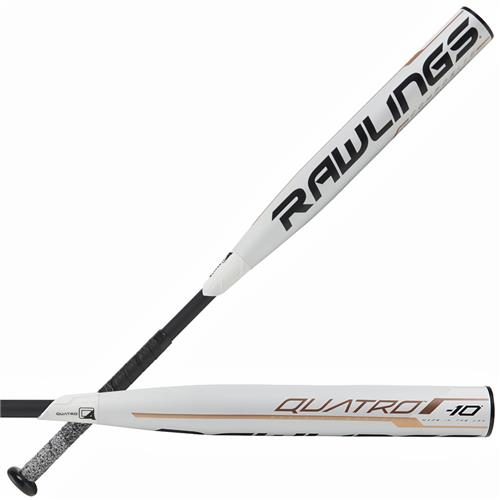 Rawlings 2019 Quatro Composite Softball Bat -10 - Baseball Equipment & Gear