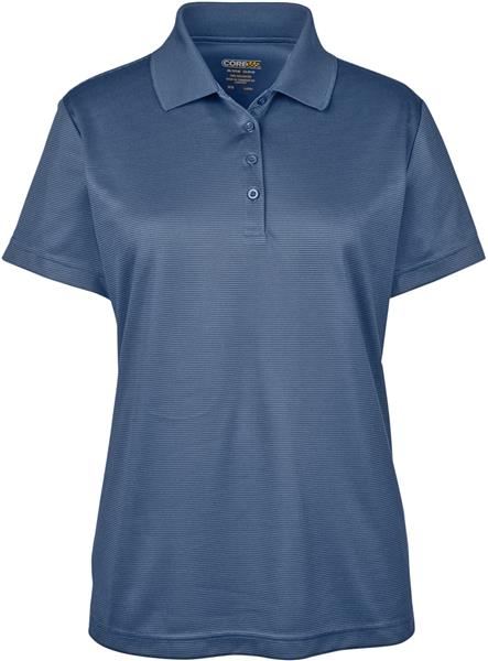 Core365 Ladies Express Microstripe Pique Polo - Soccer Equipment and Gear