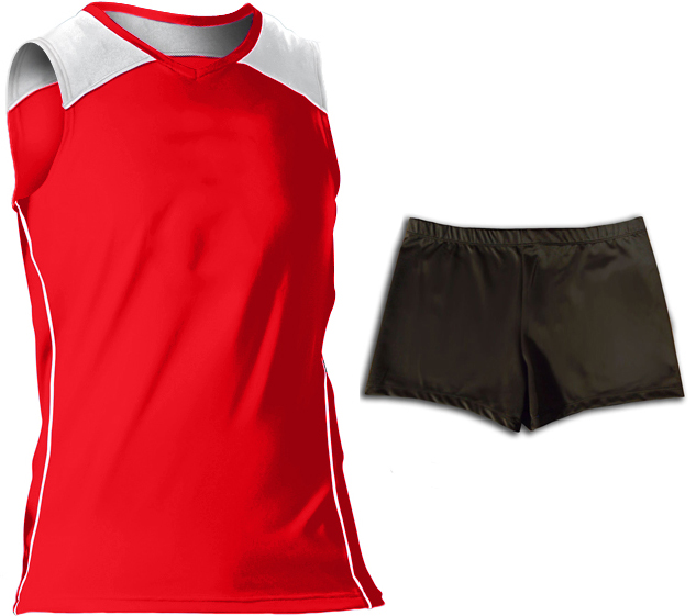 E135093 Women's Volleyball Jersey & Spandex Shorts Kit