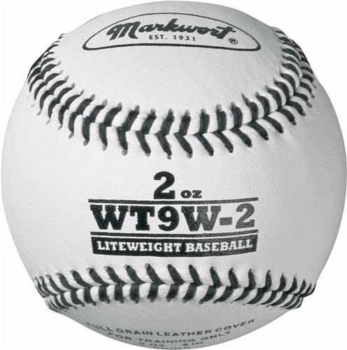 Markwort 9" Weighted White Leather Baseballs - Baseball Equipment & Gear