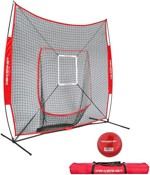 7x7 Baseball Net, 16oz Ball, Strike Zone BUNDLE - Baseball Equipment & Gear