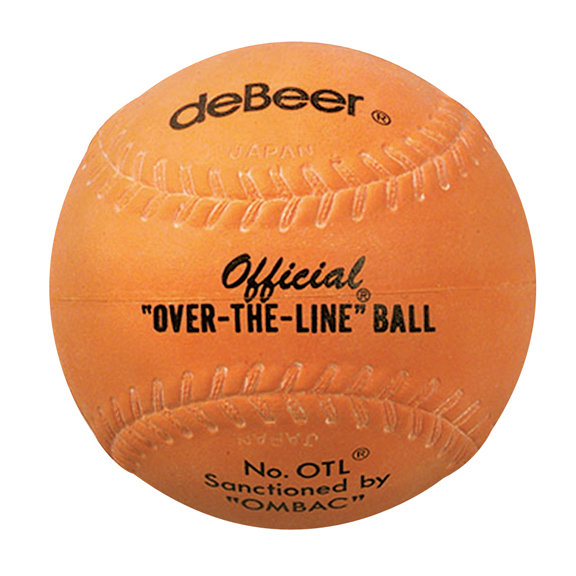 E13588 deBeer 12" Specialty Orange "Over-The-Line" Rubber Softballs