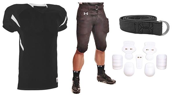 Youth Elusive Football Jersey Pant Belt & Pad Kit - Football Equipment ...