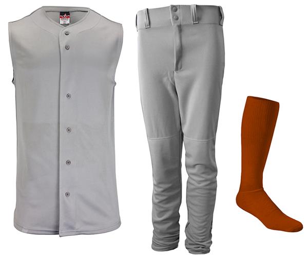 Adult Full Button Baseball Vest, Pants & Sock Kit - Baseball Equipment ...