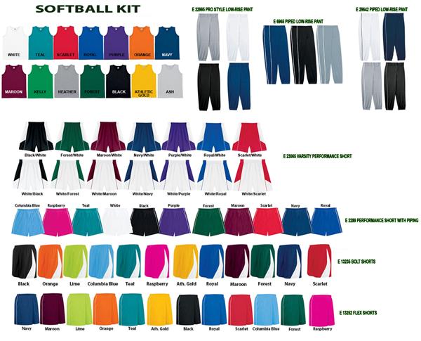 Heavyweight V-Neck Softball Jersey Uniform Kit - Baseball Equipment & Gear