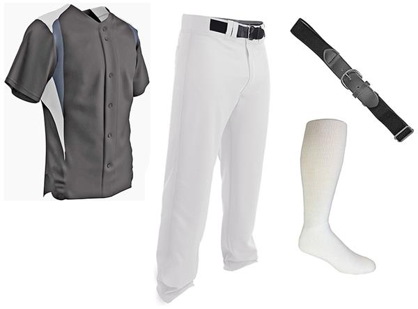 Adult Youth Baseball Jersey Pant Belt Sock Kit - Baseball Equipment & Gear
