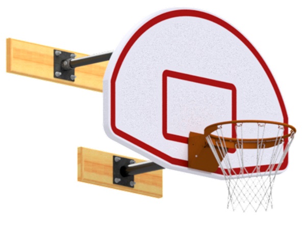 3-Point Stationary Fan Board Wall-Mounted Station - Basketball ...