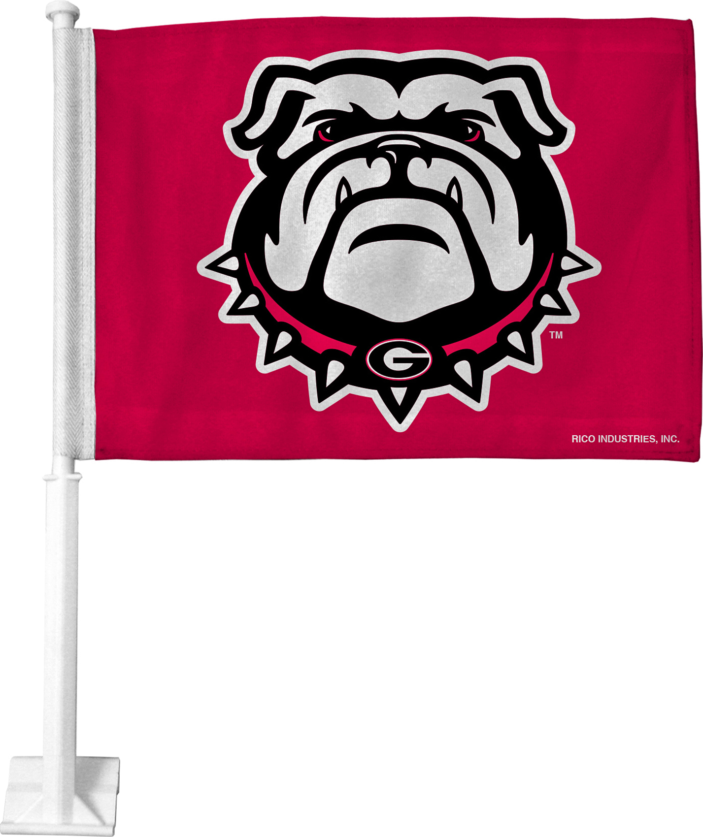 E137318 Rico NCAA Georgia Bulldogs 2 Side Car Flag
