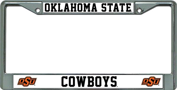 Oklahoma State Cowboys Chrome License Plate Frame - Fan Gear