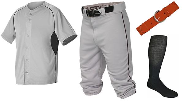 Adult Youth Baseball Jersey Pants Belt Sock KIT - Baseball Equipment & Gear