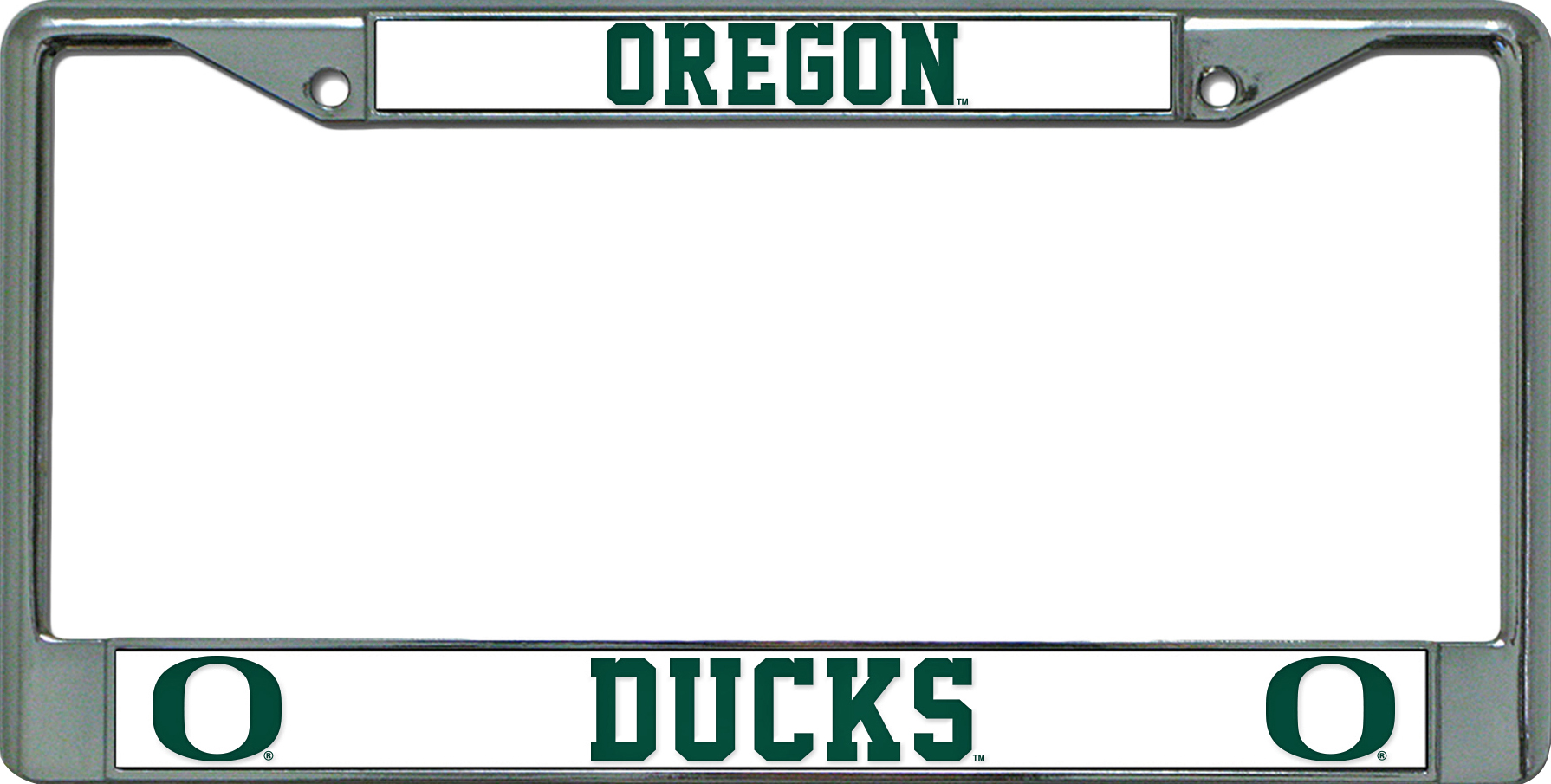 E137745 NCAA Oregon Ducks Chrome License Plate Frame