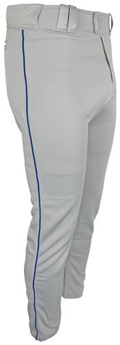 Semi Relax Fit Open Bottom Custom Baseball Pants Braided with Piping ...