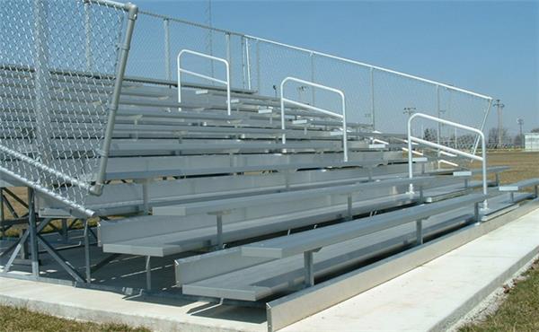 NRS 10 Row National Series Deluxe Bleachers w/Aisles Chain-link ...