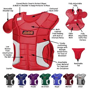 ALLSTAR Young Pro Series Baseball Chest Protectors - Baseball Equipment ...