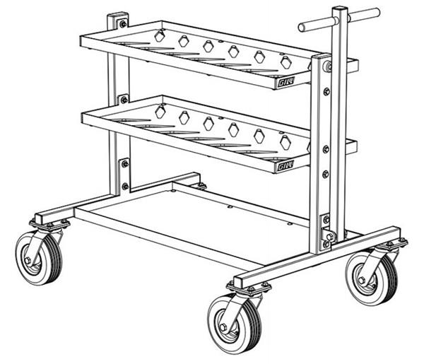 Gill International Implement Discus Cart - Playground Equipment and Gear