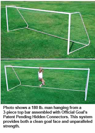 PROFESSIONAL Rnd Alum.Posts Soccer Goal 8' x 24' - Soccer Equipment and ...
