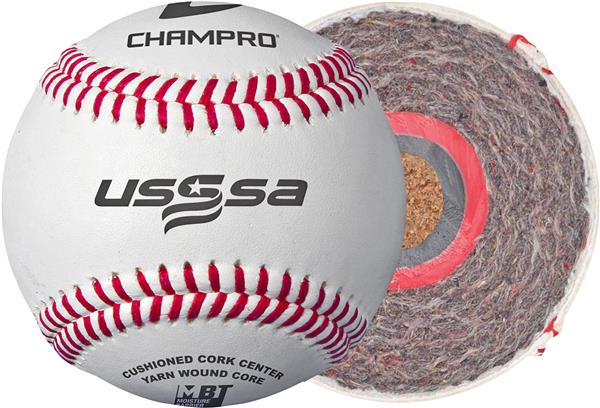Champro USSSA Leather Baseballs CBB-300US DOZEN - Baseball Equipment & Gear