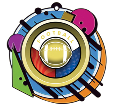 Hasty 3" RAD Medal 2" Freedom Mylar Custom Football - Football ...