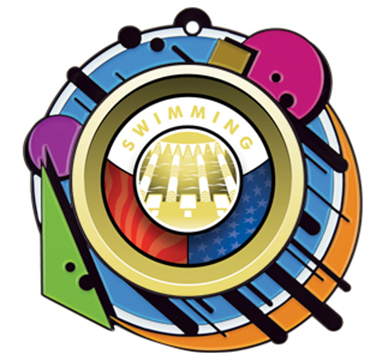 Hasty 3" RAD Medal 2" Freedom Mylar Custom Swimming - Swimming ...