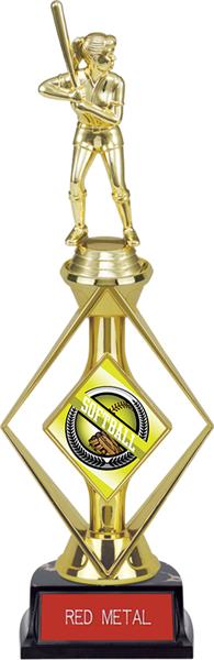 Hasty 12" G-Force Riser Female Softball Trophy - Baseball Equipment & Gear