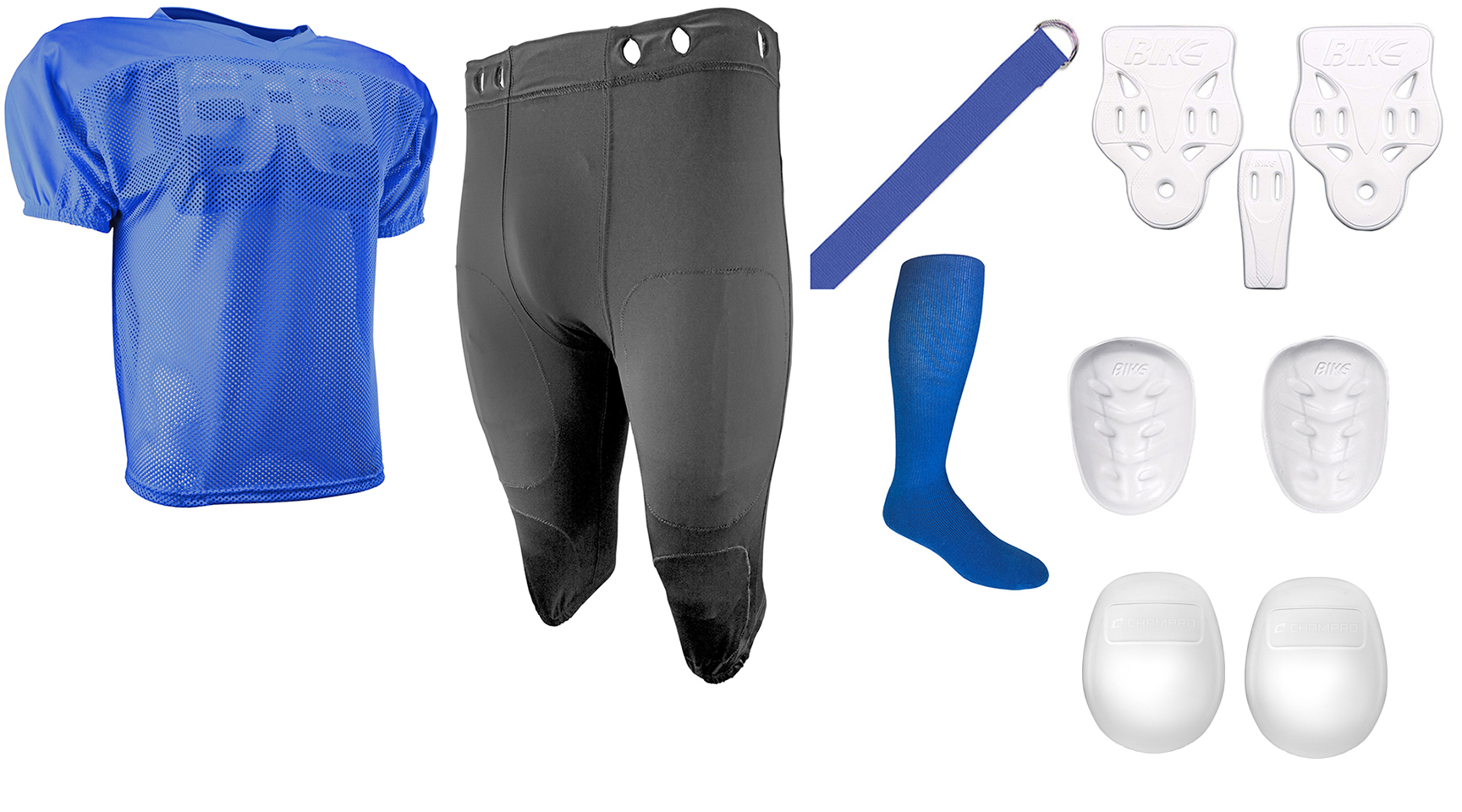 E143544 Adult Youth Football Jersey Pant Sock Belt Pad KIT