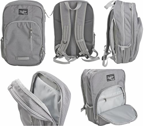 Rawlings Heathered Coach Backpack R700C-GR - Baseball Equipment & Gear