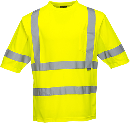 Portwest Mens Class 3 Mesh Panel T-Shirt S397 - Soccer Equipment and Gear