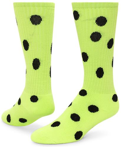 Adult (AM-Navy/Gold or AS-White/Bk) Dots Knee High Athletic Socks 1 ...
