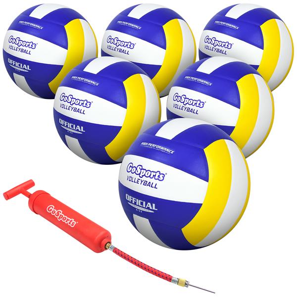 GoSports Indoor Competition Volleyball 6 PACK - Volleyball Equipment ...
