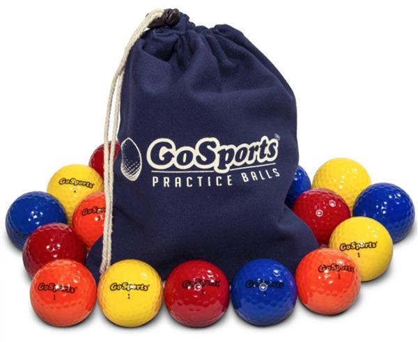 GoSports Practice Golf Balls Multi-Color 16 PACK GOLF-BALLS-MULTI-16 ...