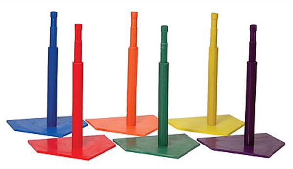 Champion Sports Deluxe 6 Color Batting Tee Set - Baseball Equipment & Gear