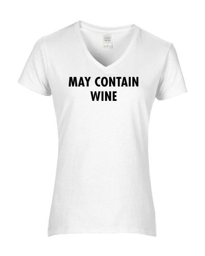 Epic Ladies May Contain Wine V-Neck Graphic T-Shirts - Baseball ...