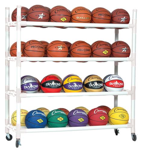 Champion Sports Heavy Duty Ball Carts - Basketball Equipment and Gear
