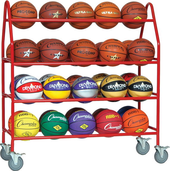 Champion Sports Pro Ball Cart - Basketball Equipment and Gear