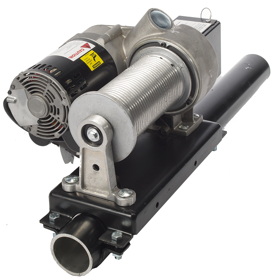 E147018 Bison Retractable Basketball Sys Backstop Winches