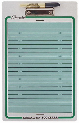 Champion Football Dry Erase Coach Clipboards - Football Equipment and Gear