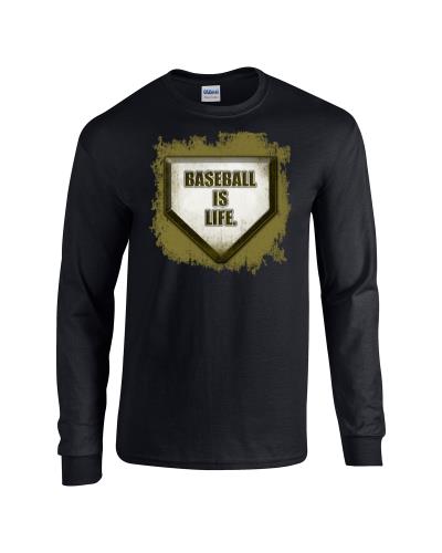 Epic Custom Baseball is Life Long Sleeve Cotton Graphic T-Shirts ...