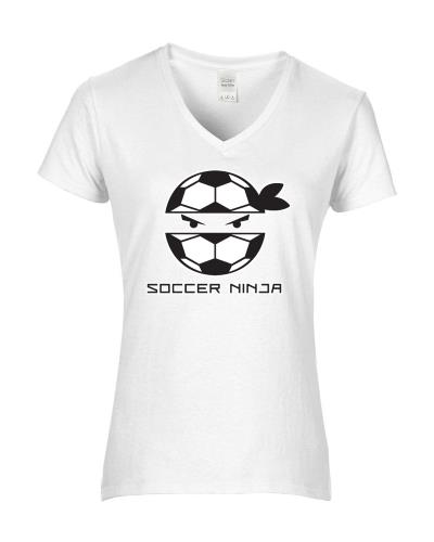 Epic Ladies Custom Soccer Ninja V-Neck Graphic T-Shirts - Baseball ...