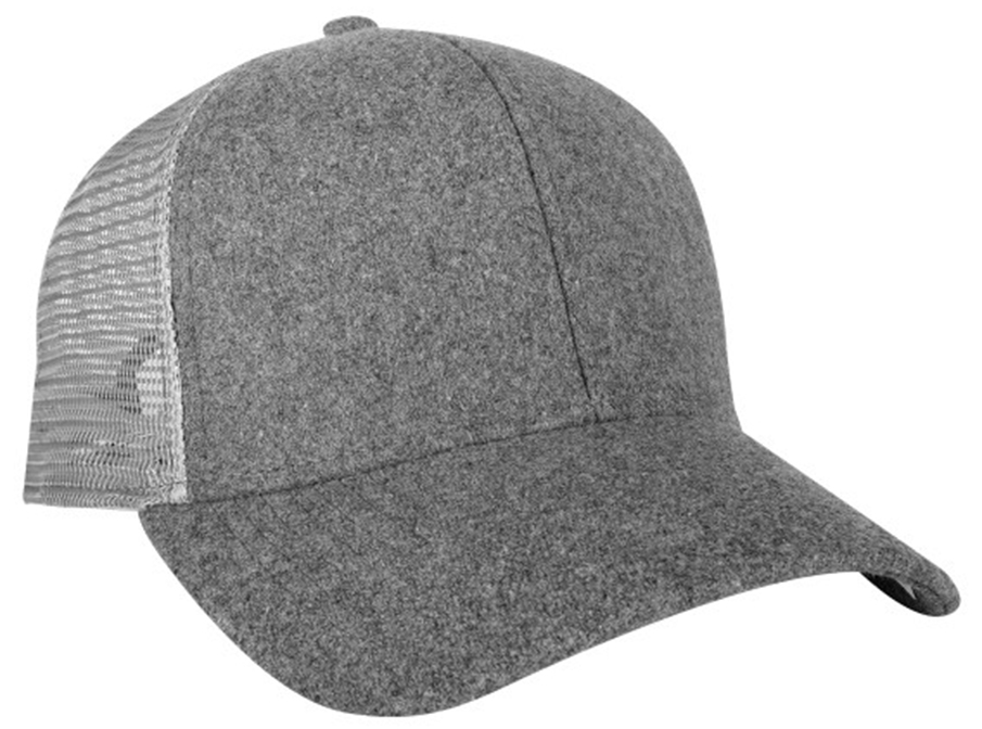 E150334 KC Caps Adult Premium Wool Blended Trucker Cap S8430