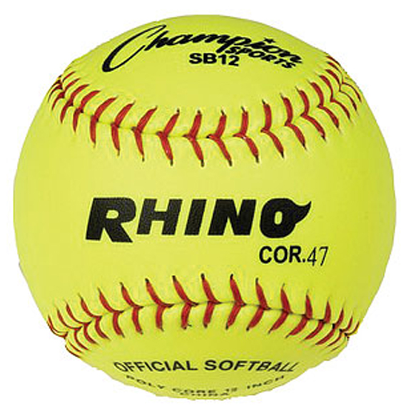 Champion Sports Syntex 12" Softballs-DOZEN - Baseball Equipment & Gear